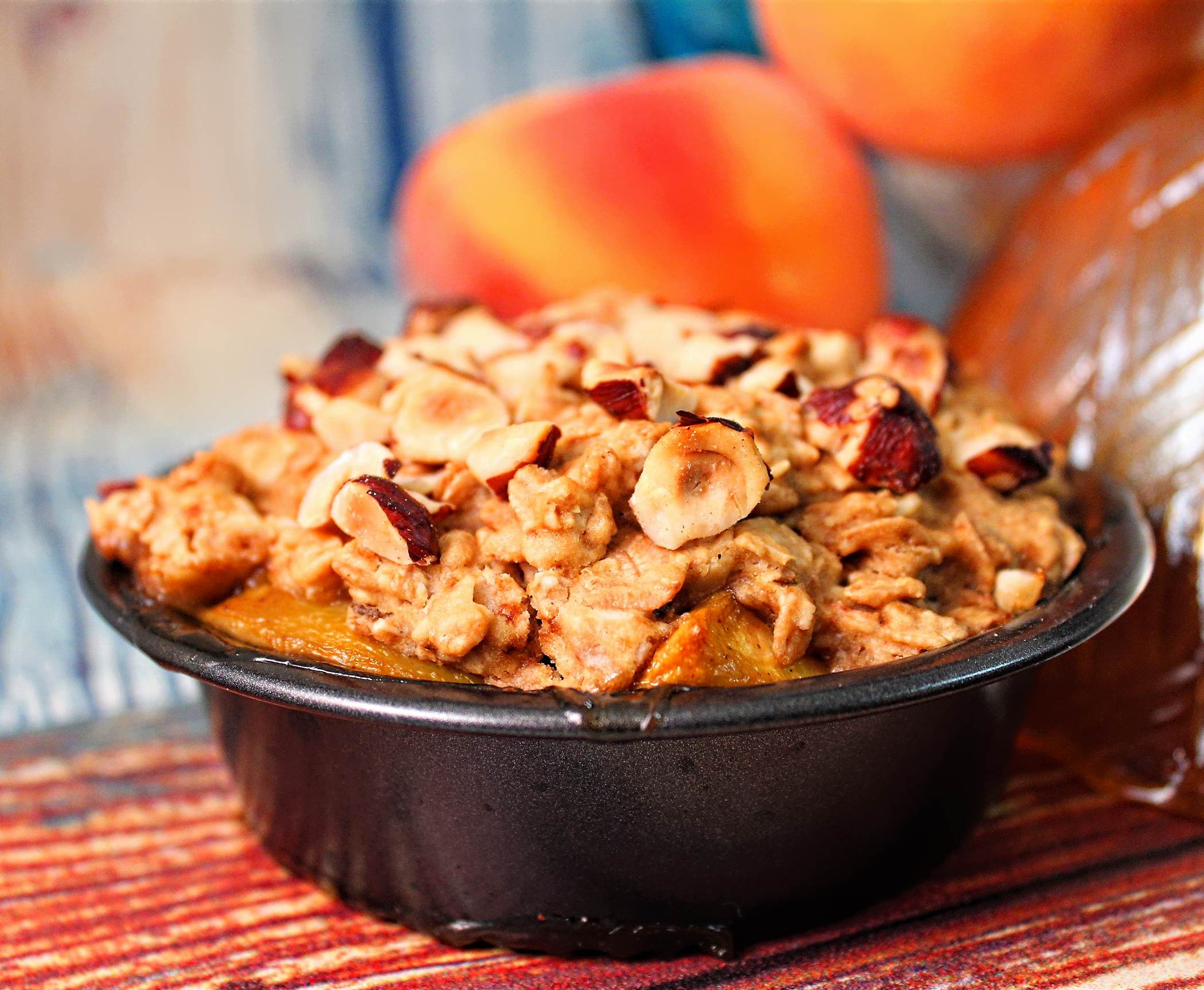 Multi-Grain Hazelnut Spiced Peach Crisps - Panhandle Milling