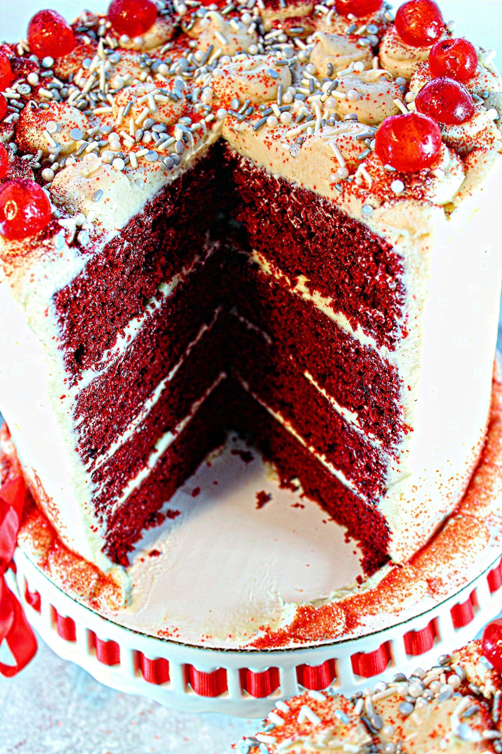 Big Texas Red Velvet Cake with Cream Cheese Frosting - Panhandle Milling
